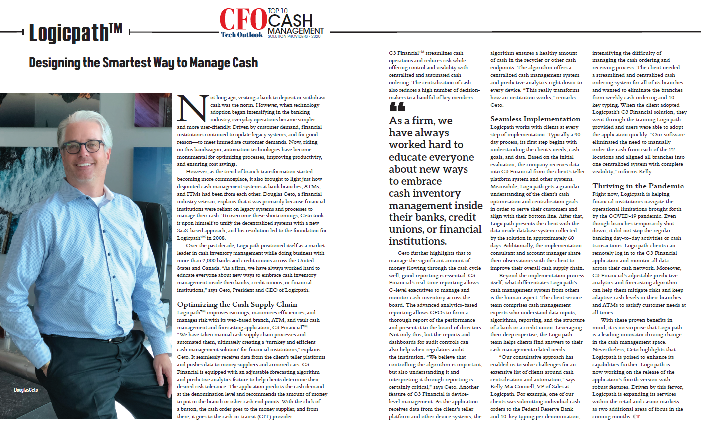 Logicpath 2020 Top Cash Management Solutions Provider